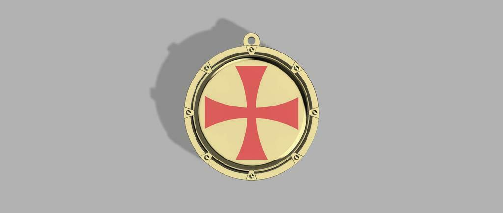 Free 3D file Knights Templar Medallion / KeyChain・3D printable model to ...