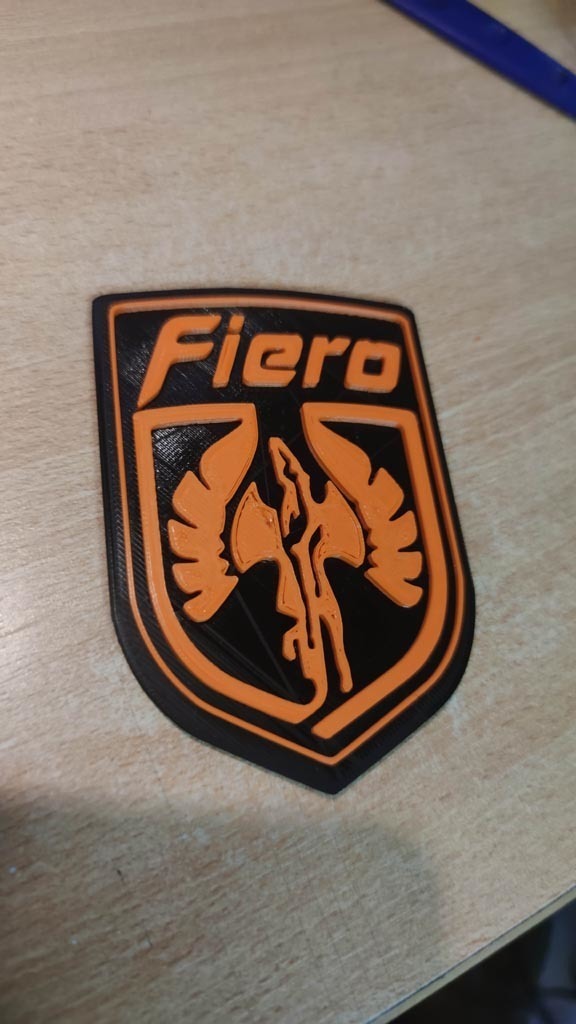 Free STL file Fiero Badge 📛・3D print model to download・Cults
