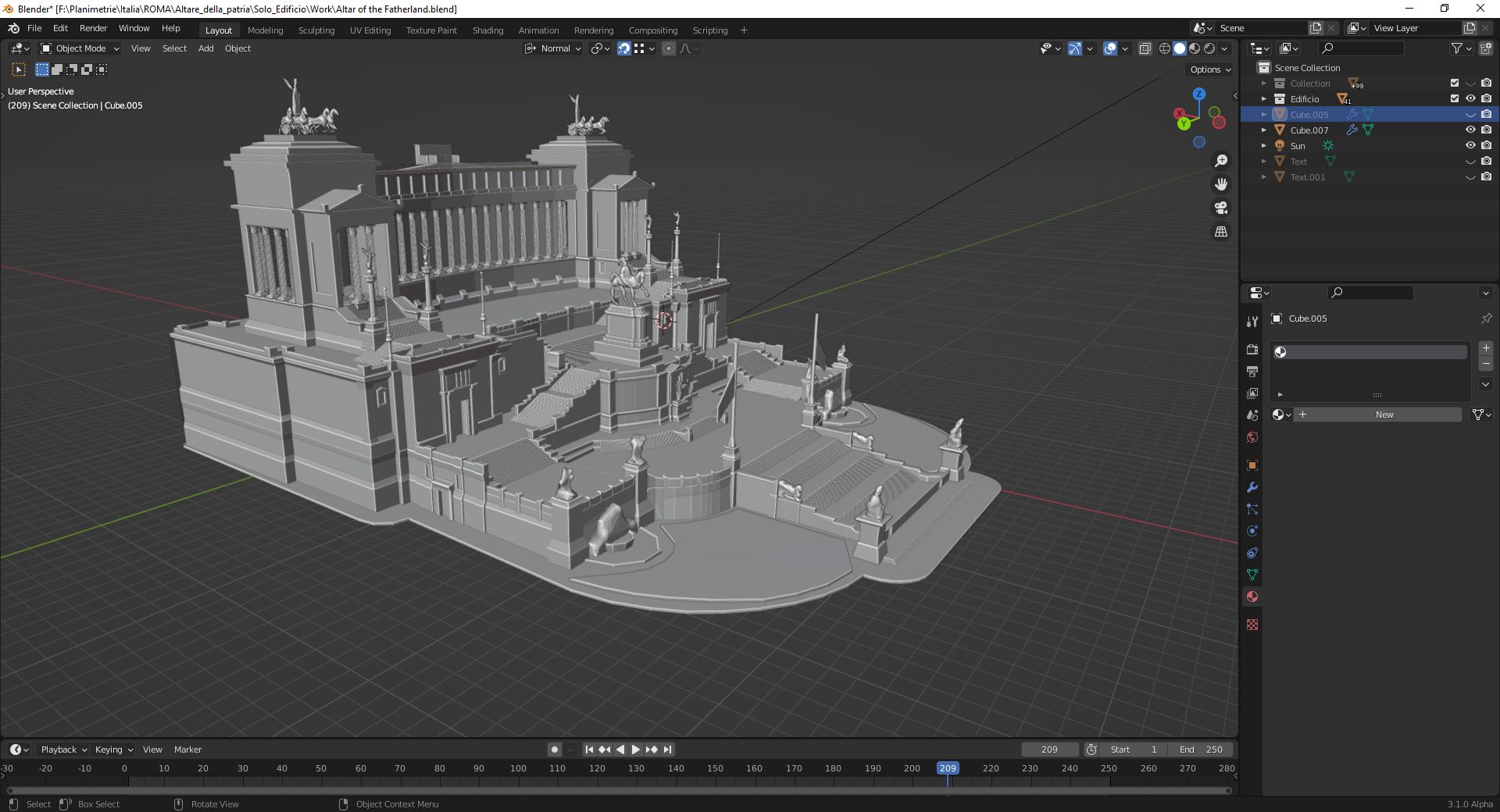 STL file Vittoriano Rome With Sculpture Low-poly 3D model 🗿・3D print ...