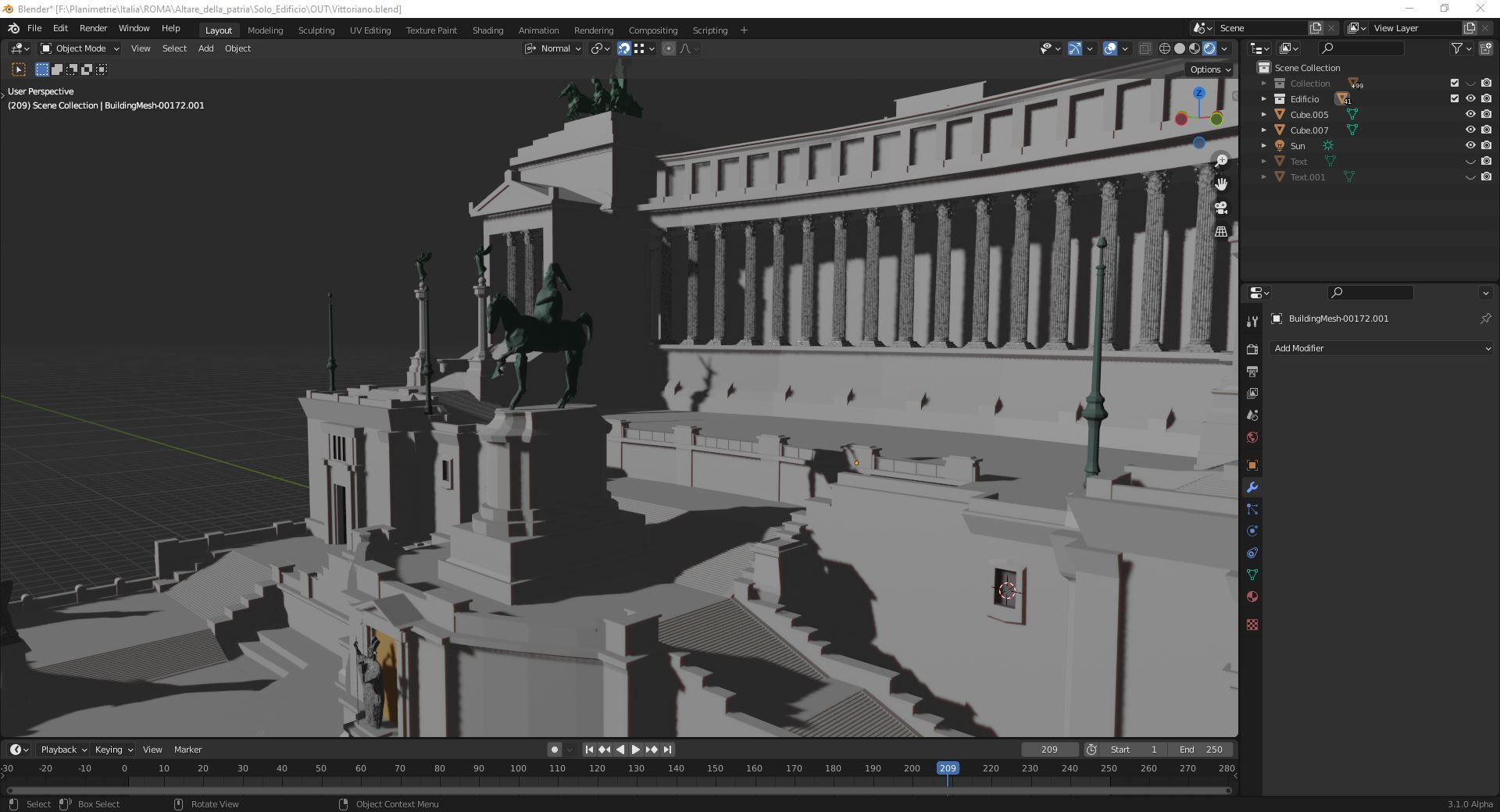 STL file Vittoriano Rome With Sculpture Low-poly 3D model 🗿・3D print ...