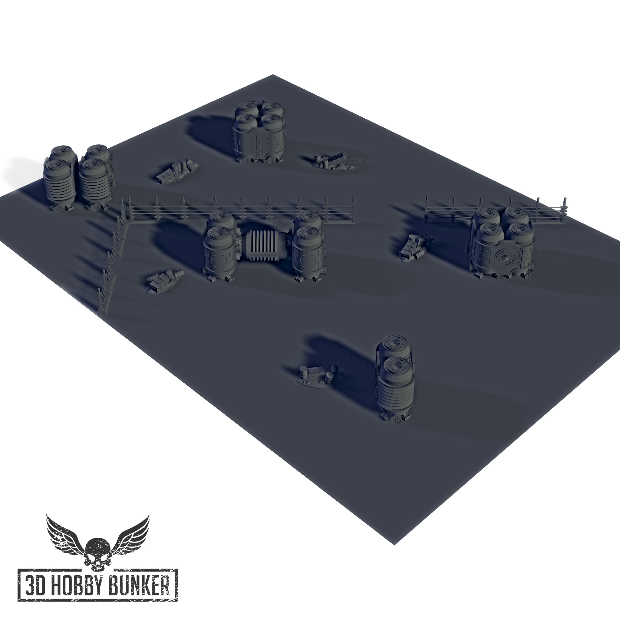 3D file Industrial Zone Terrain・3D print design to download・Cults