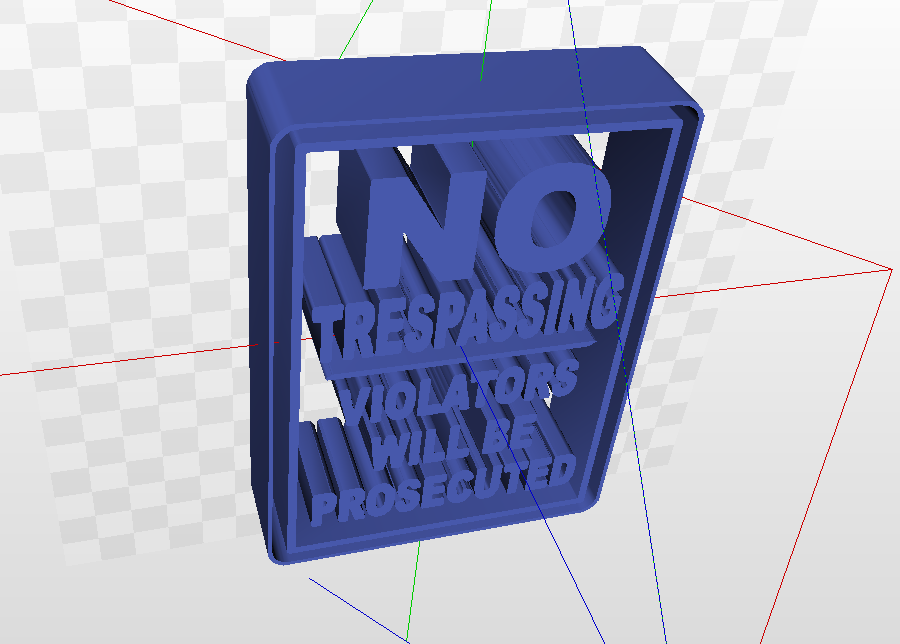 STL file No Trespassing Sign・3D printable model to download・Cults