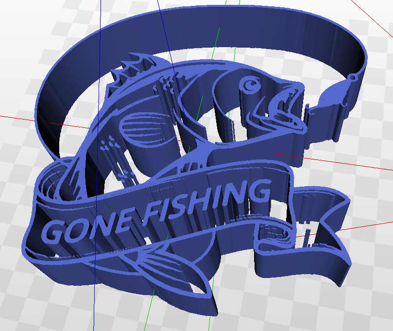 STL file Gone Fishing Emblem 🎣・3D printer model to download・Cults