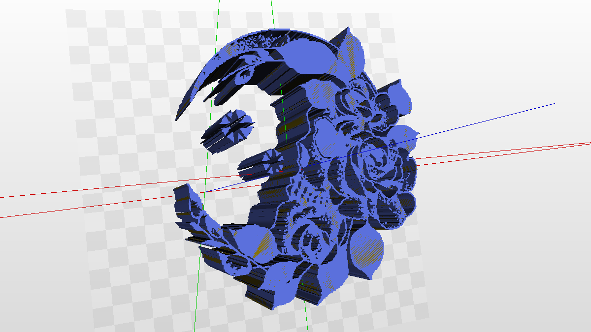 STL file Skull Rose Circle Moon・3D printer model to download・Cults