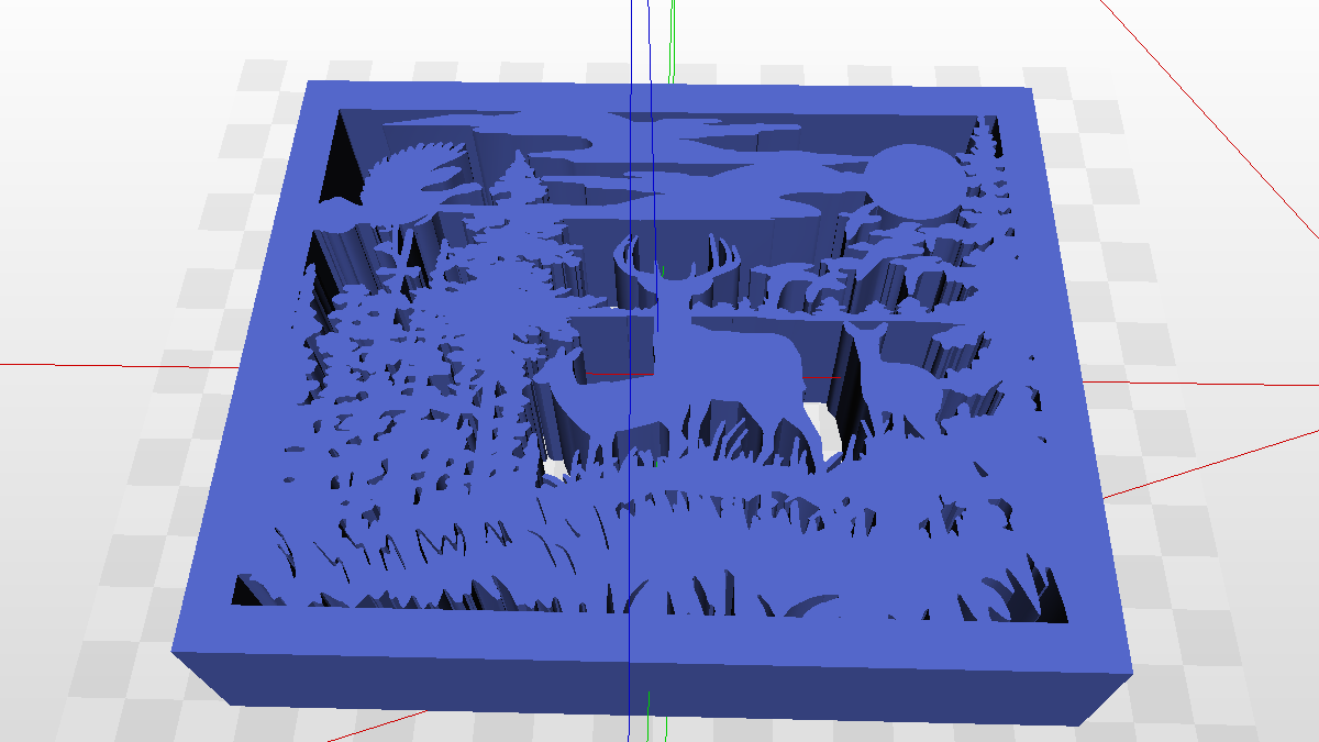 STL file Deer Scene Wildlife Deer Hunting Scenery・3D print model to ...