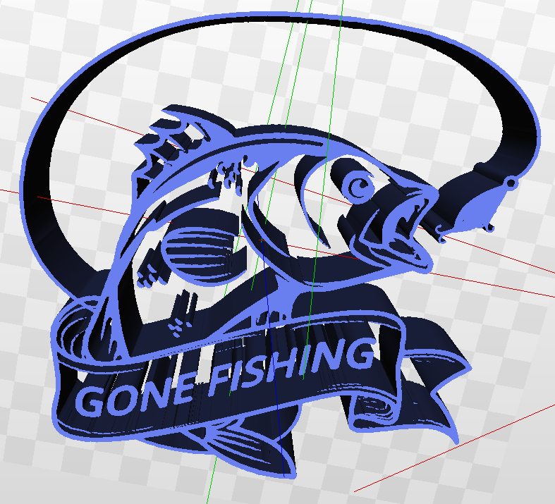 STL file Gone Fishing Emblem 🎣・3D printer model to download・Cults