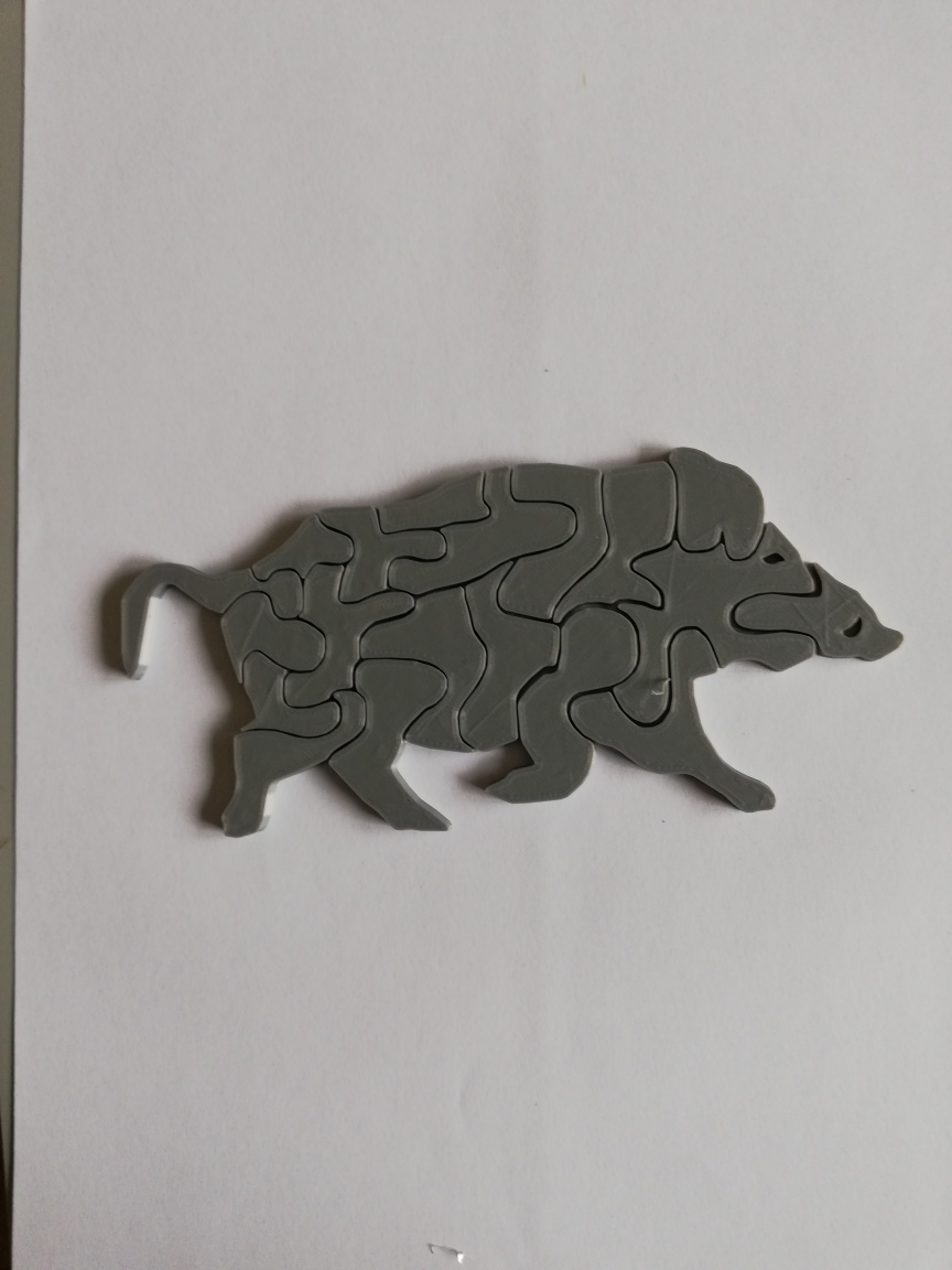 Free 3D file Jigsaw puzzle - Jigsaw boar・Design to download and 3D ...