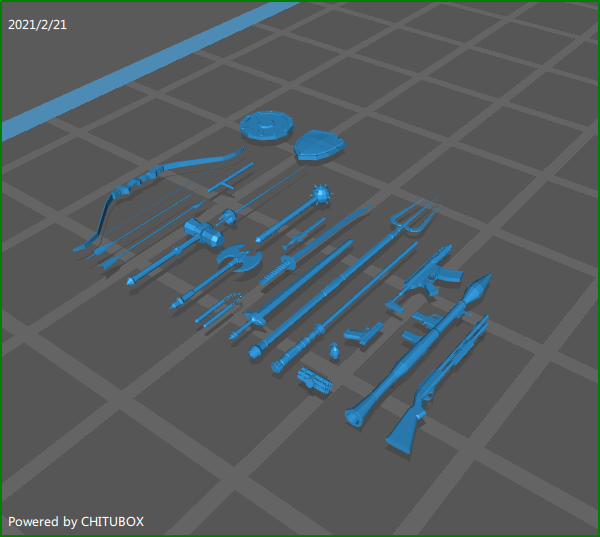 Free STL file Weapons pack figurines / toys low poly 🔫・Object to ...