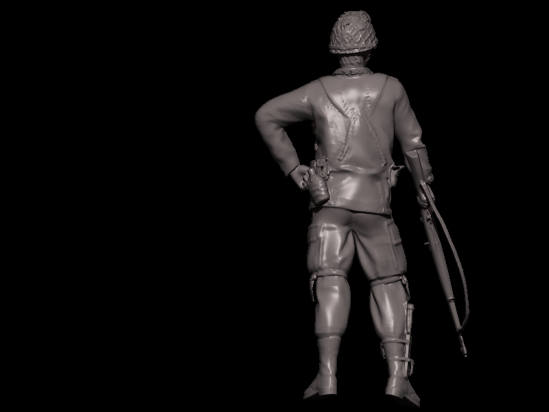 STL file PARATROOPER HOLDING RIFLE・3D printing design to download・Cults