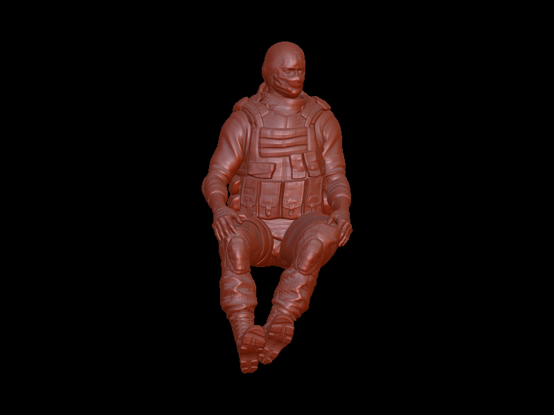 STL-Datei MODERNER RUSSISCHER SOLDAT SITZEND・Design für den 3D-Druck ...