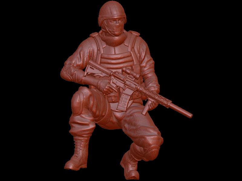 STL file MODERN SOLDIER CROUCHING・Design to download and 3D print・Cults
