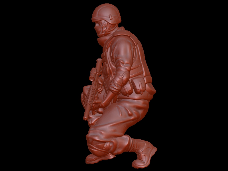 STL file MODERN SOLDIER CROUCHING・Design to download and 3D print・Cults