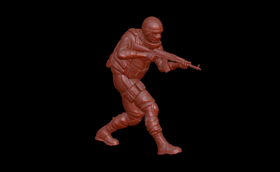 STL file MODERN RUSSIAN SOLDIER ATTACK・3D printer design to download・Cults