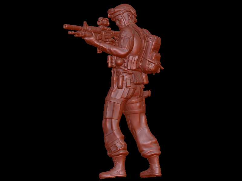 STL file MODERN SOLDIER SHOOTING・Template to download and 3D print・Cults
