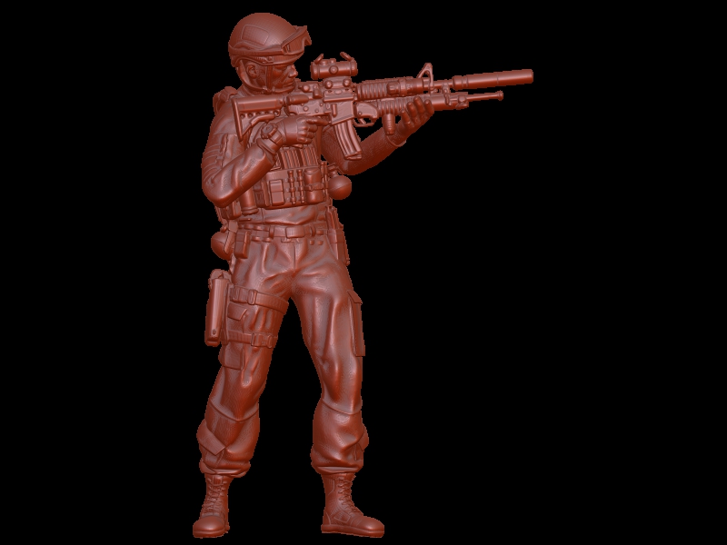 STL file MODERN SOLDIER SHOOTING・Template to download and 3D print・Cults