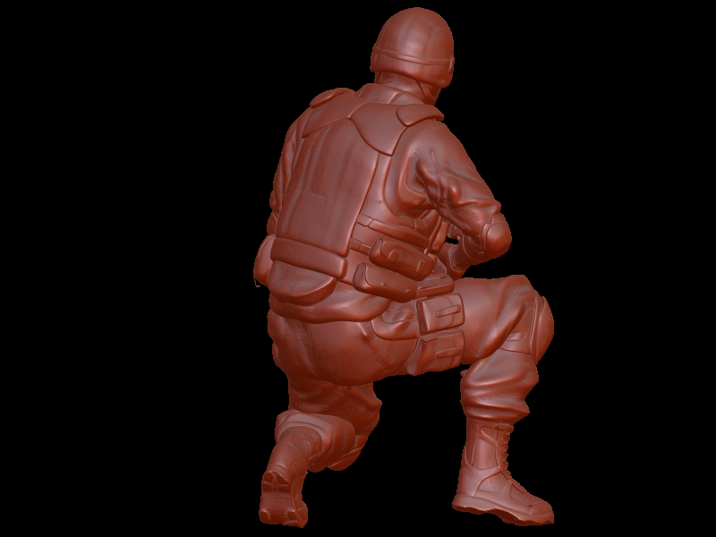 STL file MODERN SOLDIER CROUCHING・Design to download and 3D print・Cults
