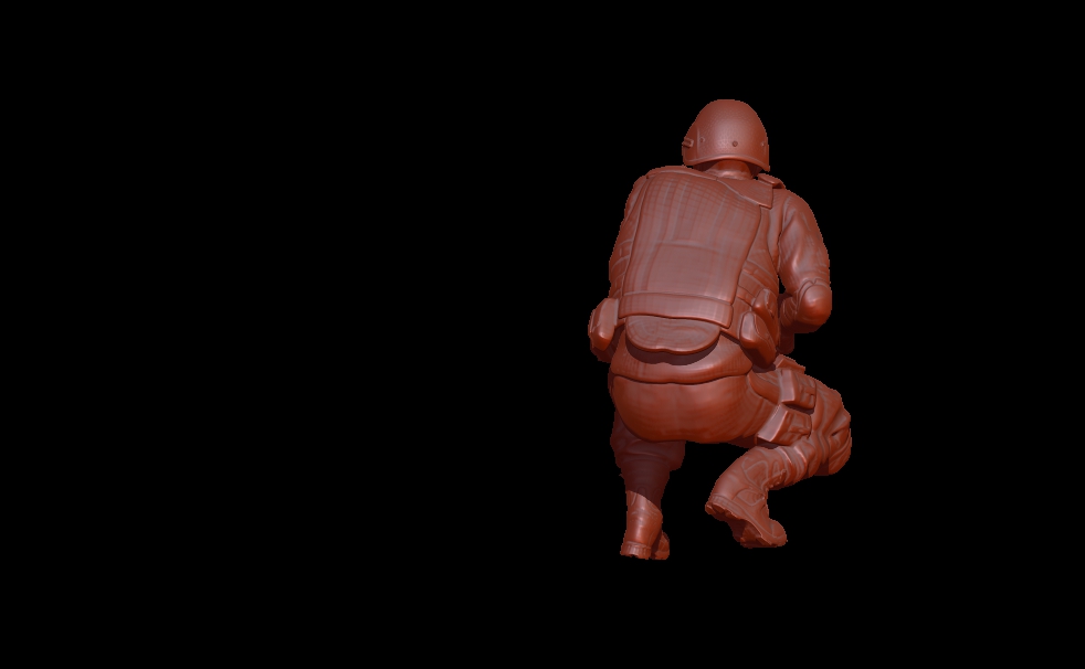 STL file RUSSIAN SOLDIER IN CROUCHING POSITION・Design to download and ...