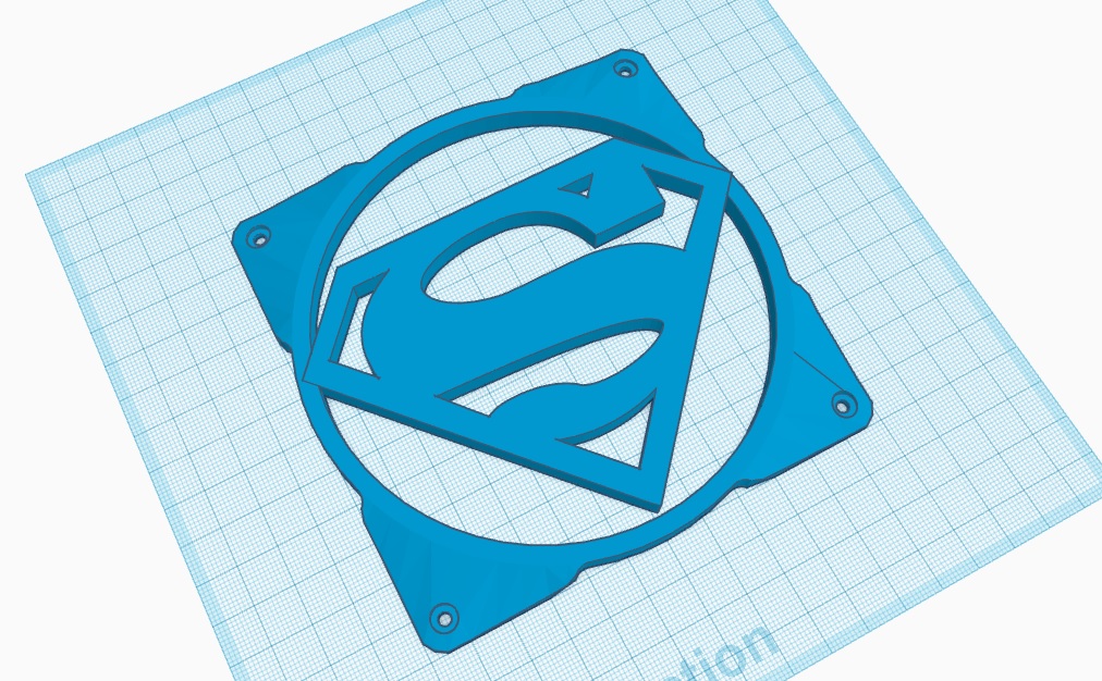 STL file SuperMan Fan Cover 120mm・3D print model to download・Cults