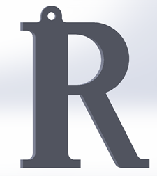 STL file R keychain・3D printing design to download・Cults