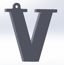 STL file V keychain・3D print design to download・Cults