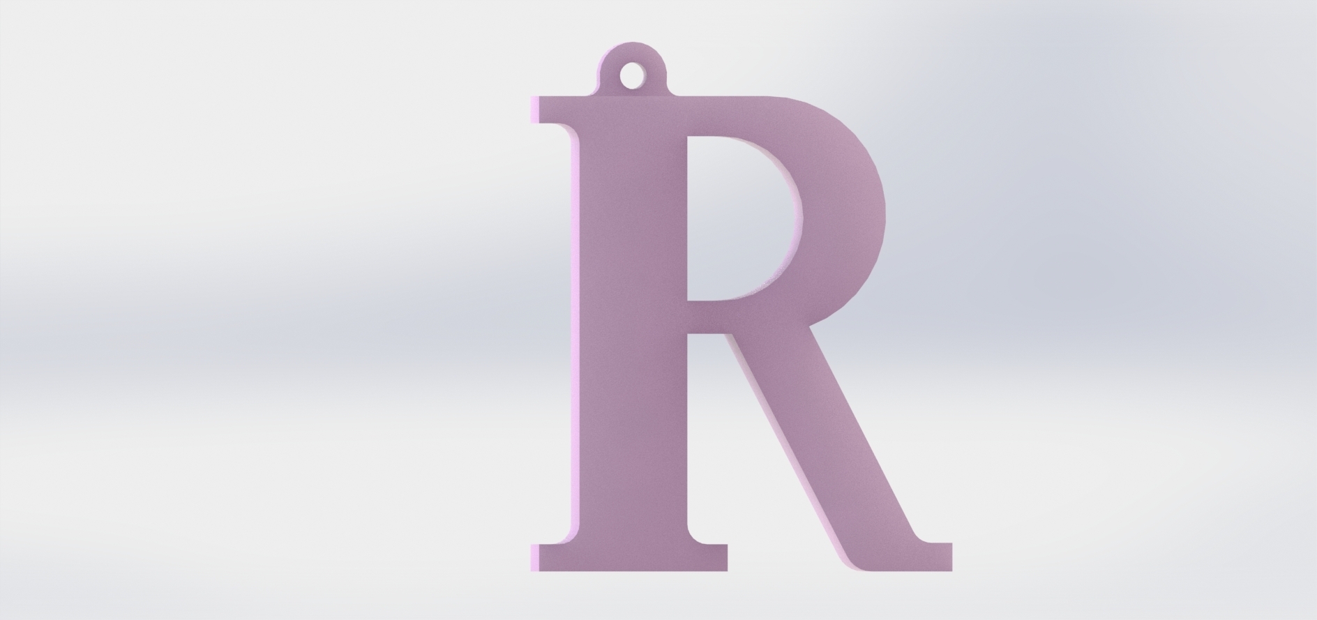 STL file R keychain・3D printing design to download・Cults