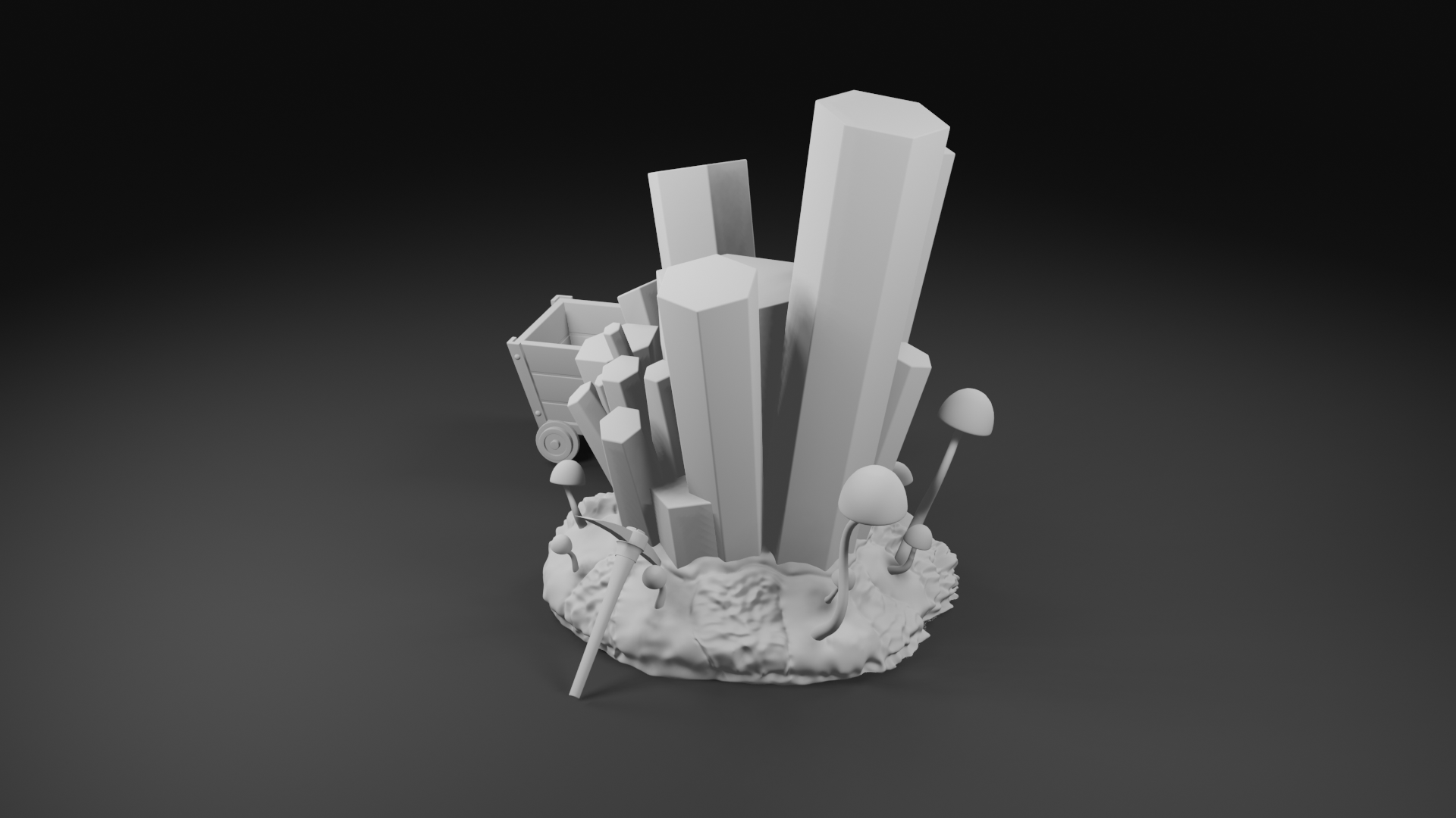 Free STL file Cave crystal cluster 3D print model・3D printer design to ...