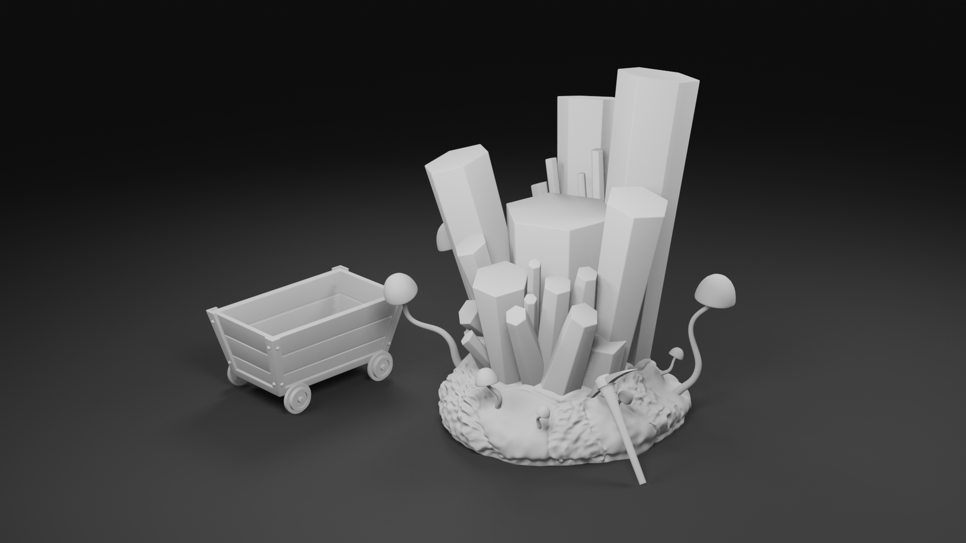 Free STL file Cave crystal cluster 3D print model・3D printer design to ...