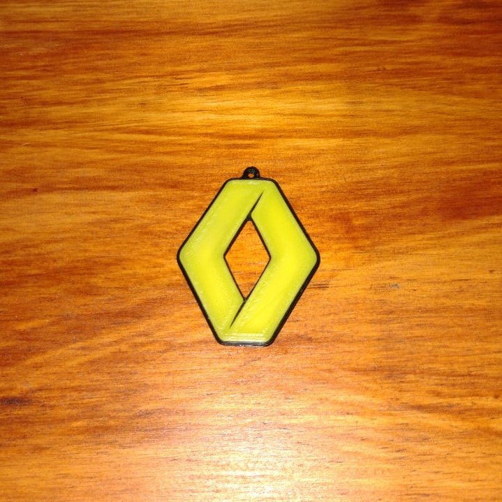 Free STL file Bicolor Renault keychain・3D printing model to download・Cults