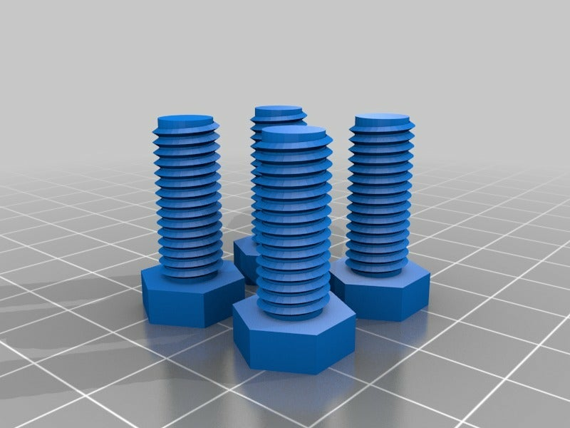 Free STL file 4 8x20 Bolts・Template to download and 3D print・Cults