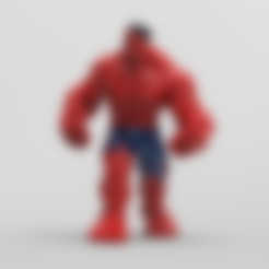 Download free 3D printer templates Red Hulk - Low Detail ・ Cults