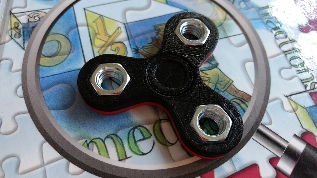 Free 3D file Fidget spinner with built in plastic bearing using 3/8 ...