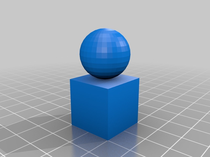 Free 3D file Sphere on top of cube・3D printer model to download・Cults