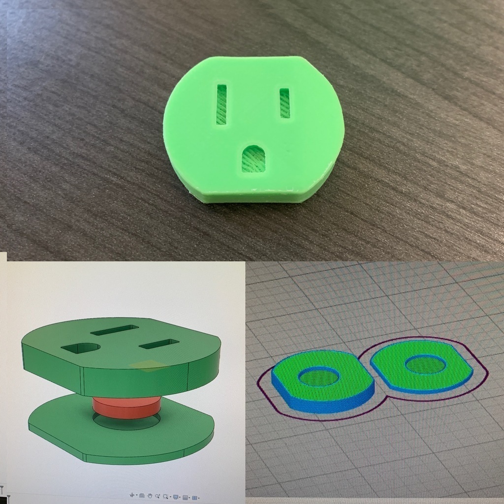 Free STL file Outlet Fridge Magnet 🧲・3D printing design to download・Cults