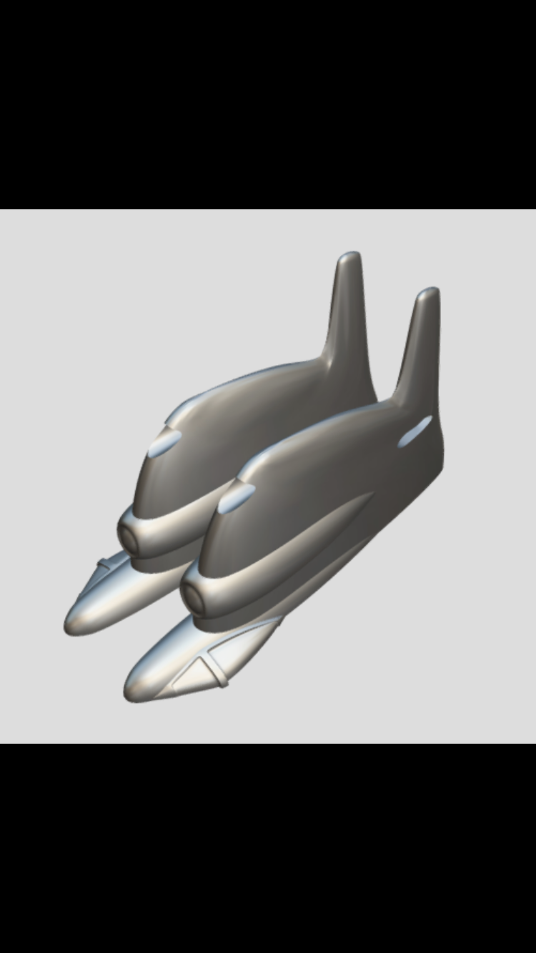 STL file Flying Flapjack (Vought XF5U)・3D printer model to download・Cults