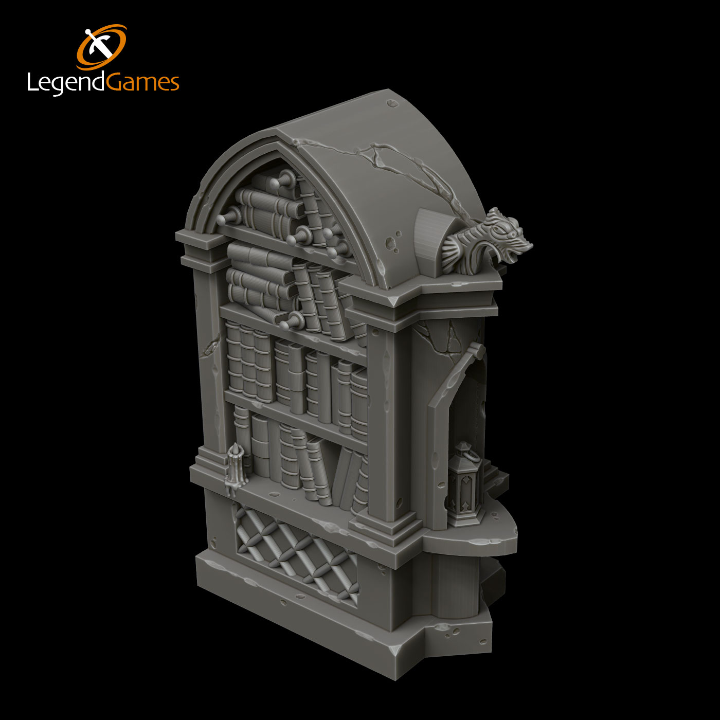 STL file Wizards Library Bookcase - Necromancer set - LegendGames 🎲 ...
