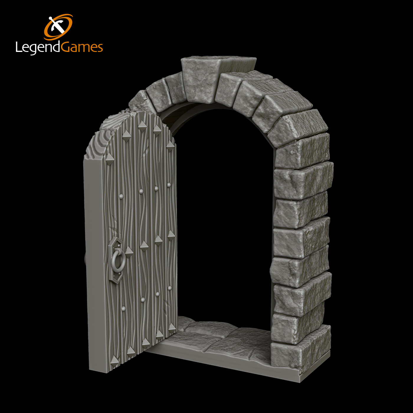 STL file Dungeon Door - SIngle Door, openable - LegendGames・Template to ...