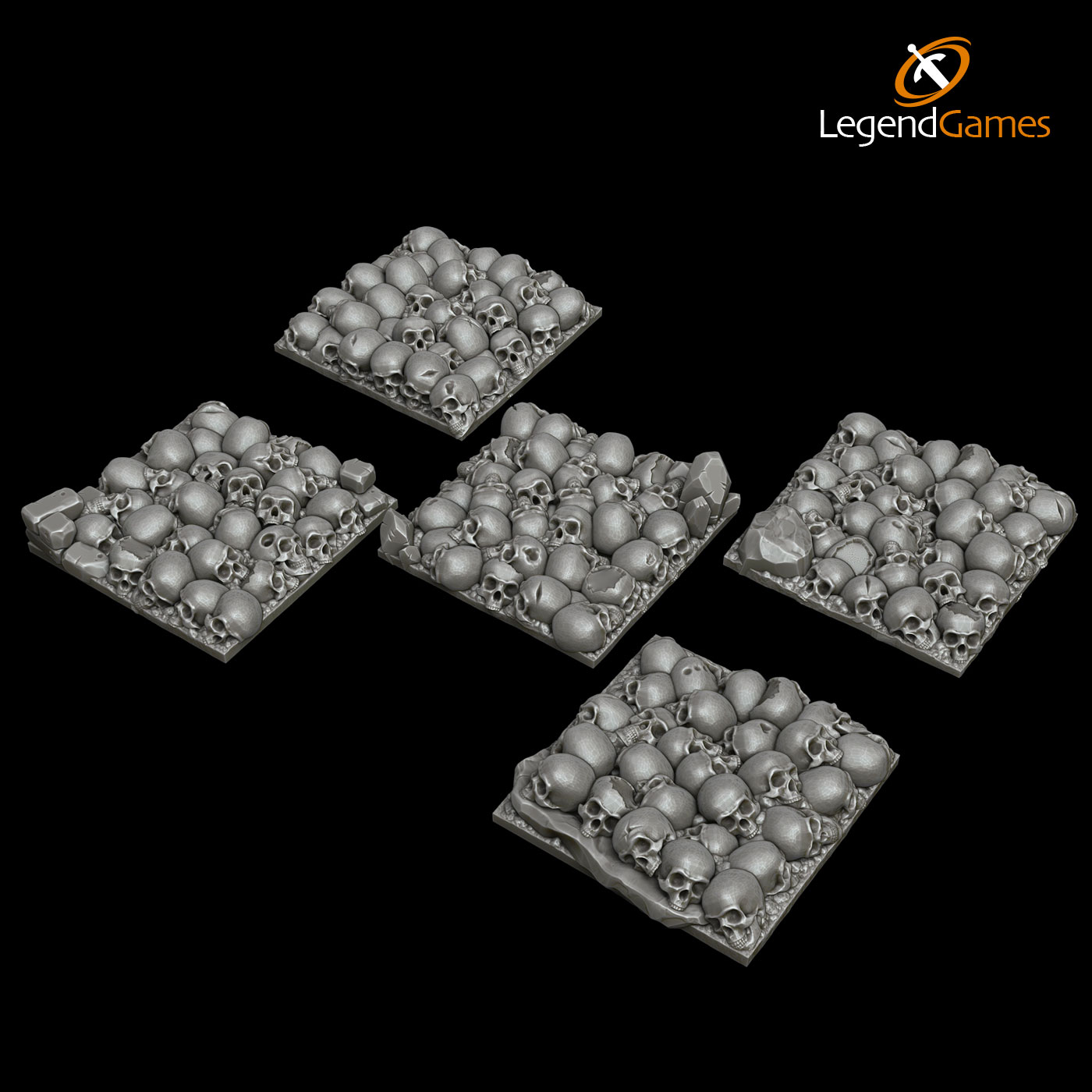 STL file LegendGames Skull Base TOPPERS 25mm square・Design to download ...