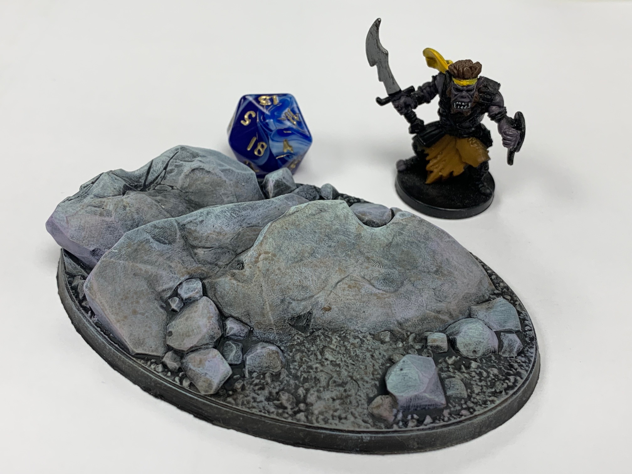 STL file 105x70mm Rock Base - Oval - LegendGames・3D printer design to ...