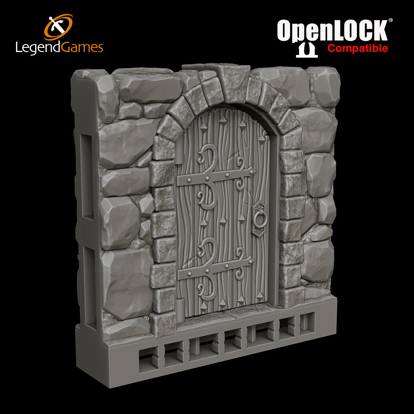 STL file LegendGames OpenLOCK compatible opening doors dungeon doors・3D printer design to ...