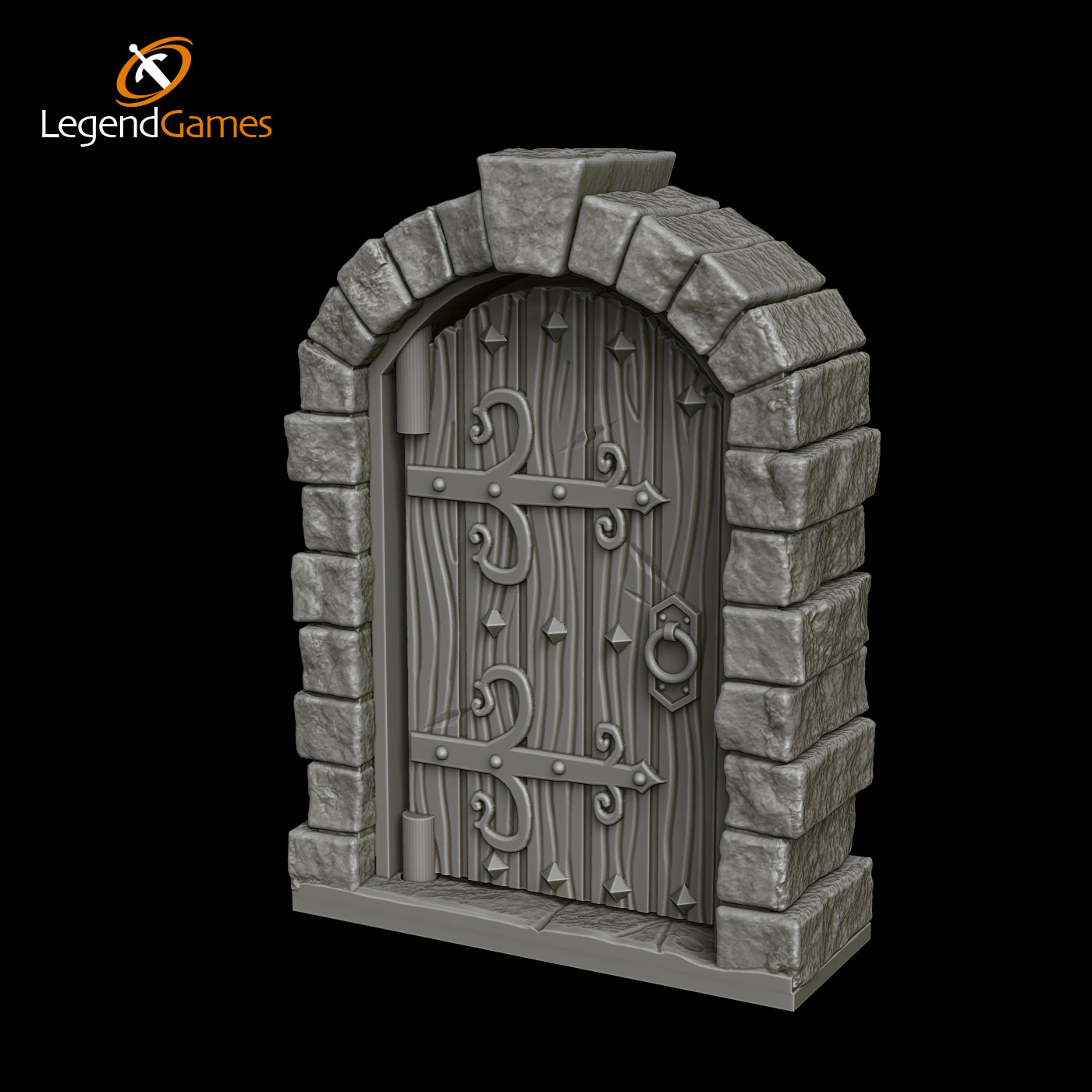 STL file Dungeon Door - SIngle Door, openable - LegendGames・Template to ...