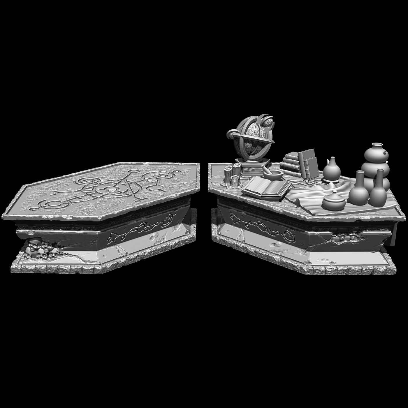 3D file Necromancer Arcane Table set x3 dungeon terrain 🧙・3D printer ...