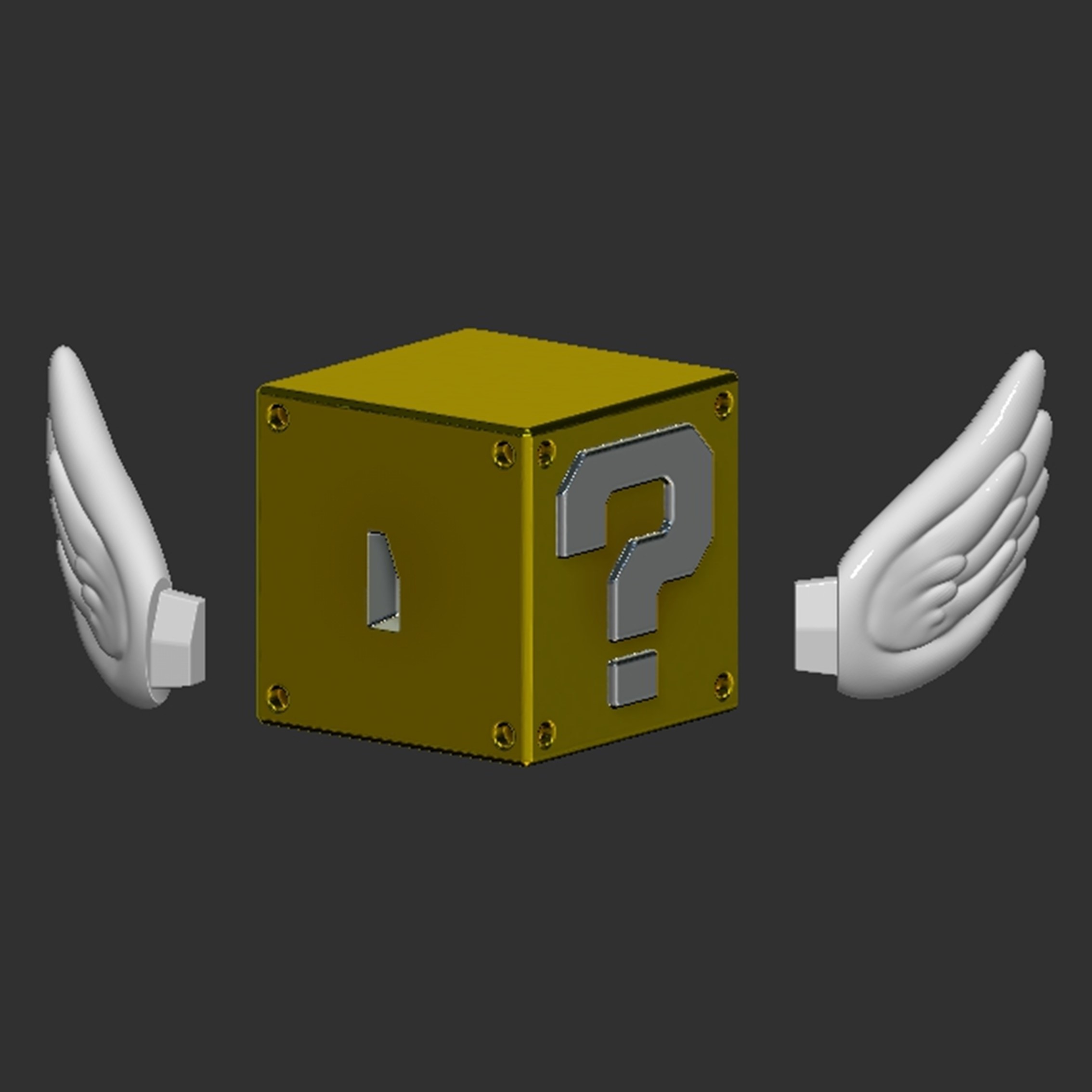 STL file Mario Flying Question Block・3D printing template to download・Cults