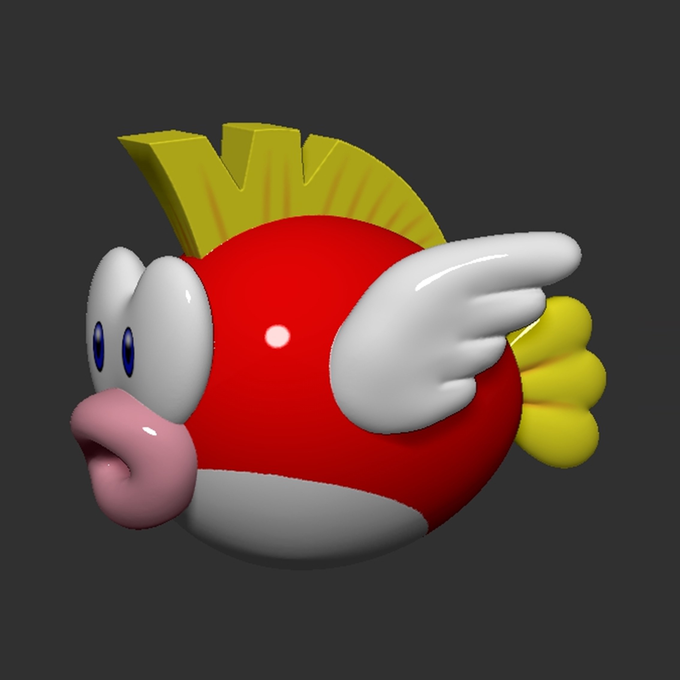 Fichier STL Mario Cheep Cheep Fish・Objet pour impression 3D à ...
