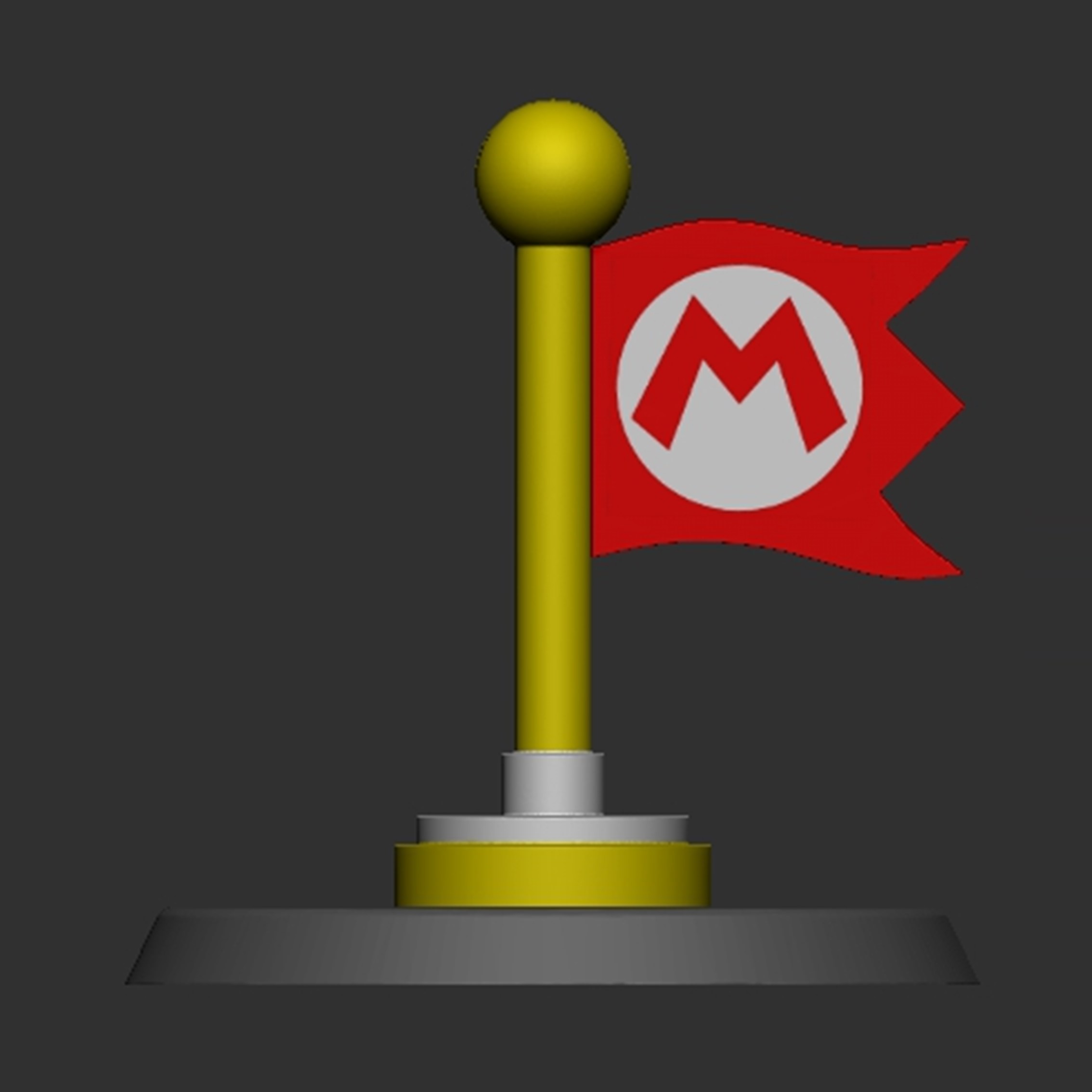 STL file Checkpoint Flag Mario Based・3D printing idea to download・Cults