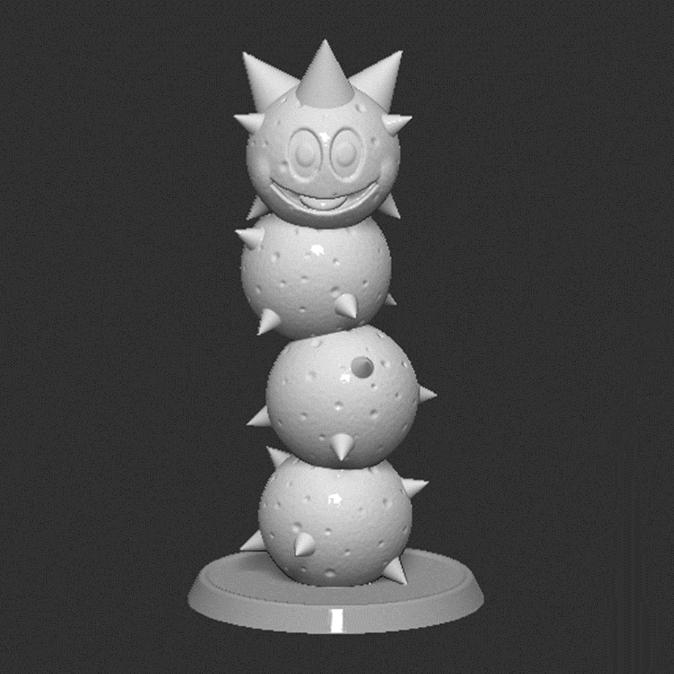 STL file Pokey Mario Enemy Based・3D printing idea to download・Cults