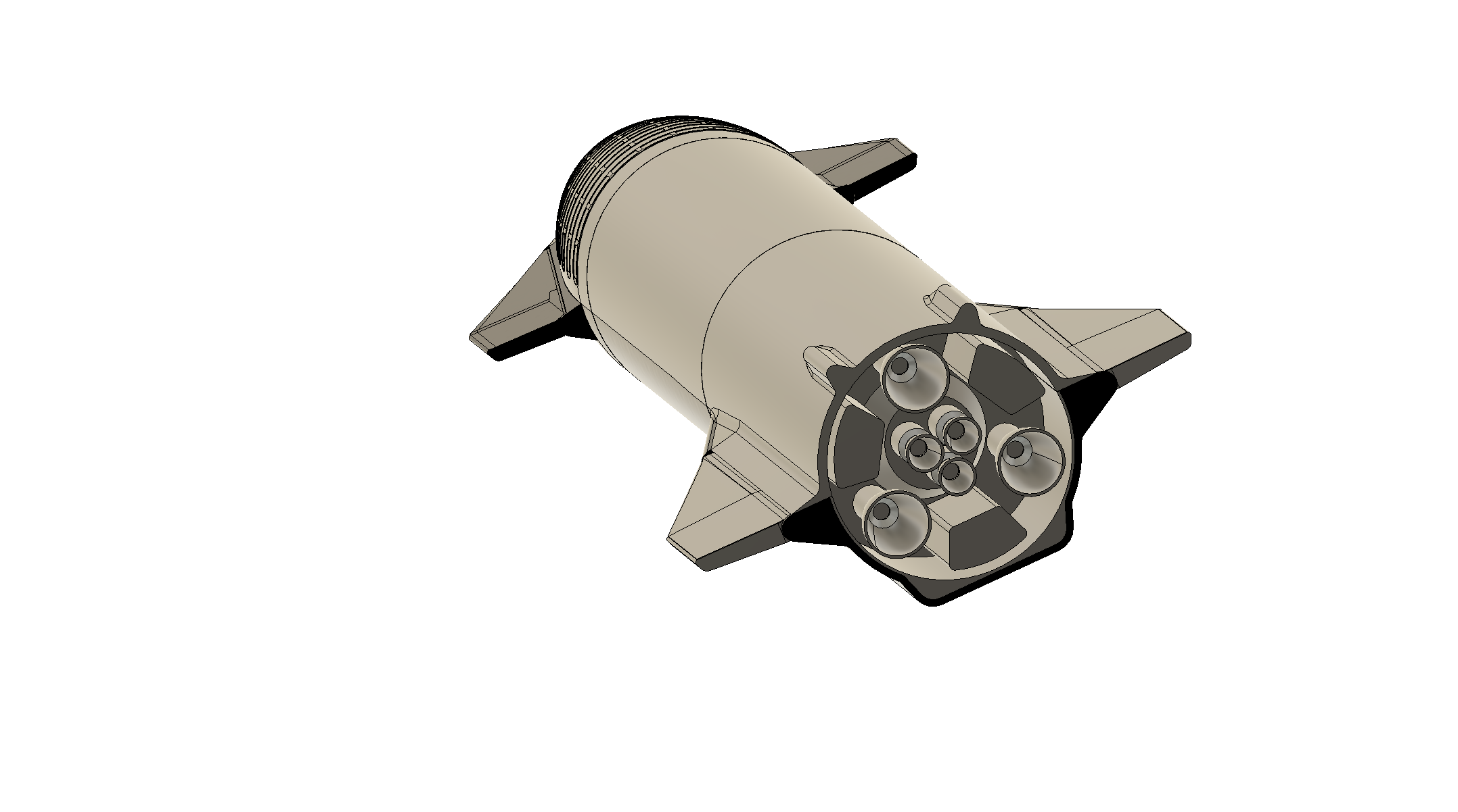 3D file SpaceX Starship 2019 Model・3D printer model to download・Cults