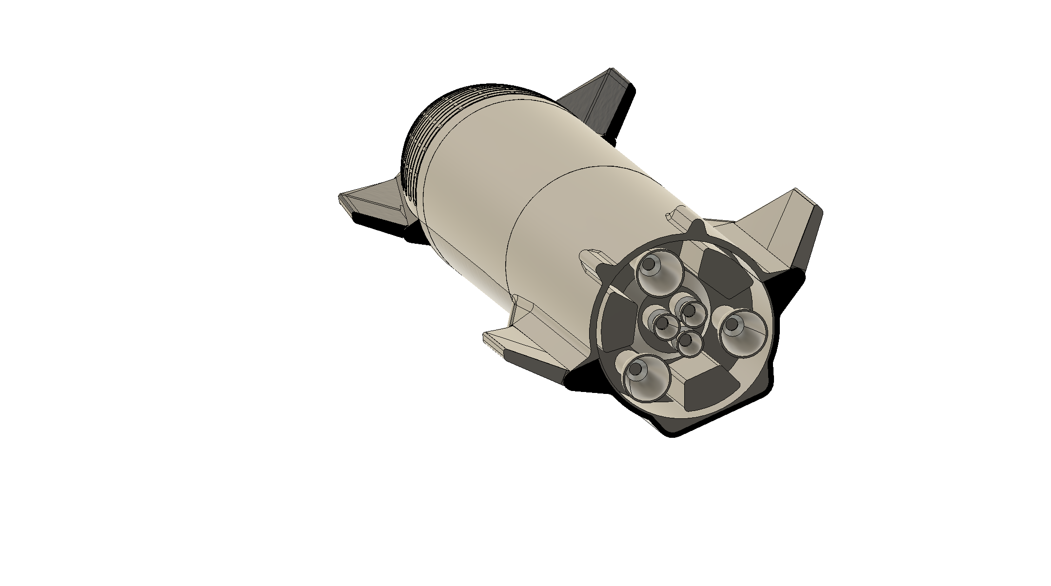 3D file SpaceX Starship 2019 Model・3D printer model to download・Cults