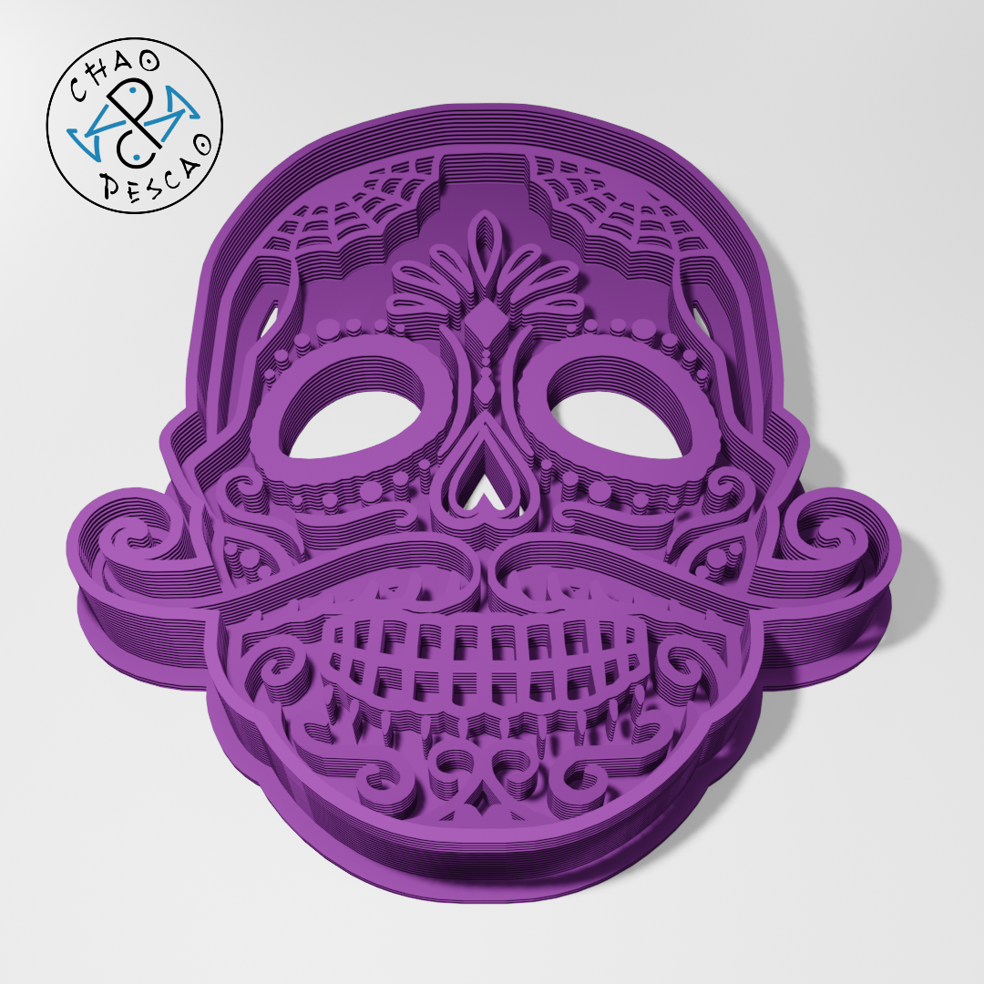 STL file Día De Muertos - Catrina Mustache - Cookie Cutter・3D printing ...