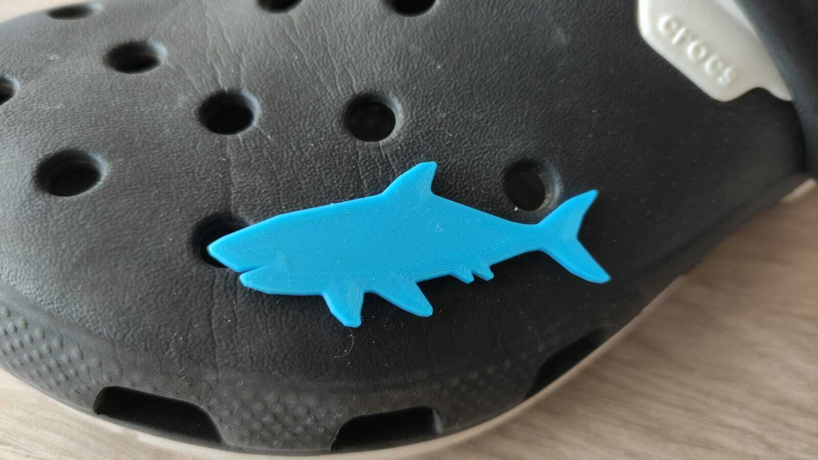 STL file Croc's Shark Charm・3D printable model to download・Cults