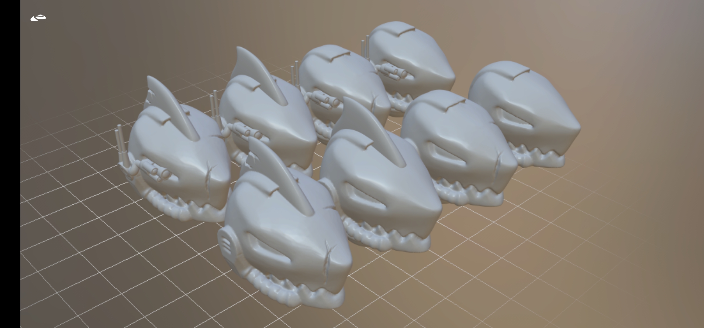 STL file Space Shark Helmet variations 🛰・3D printer design to download ...
